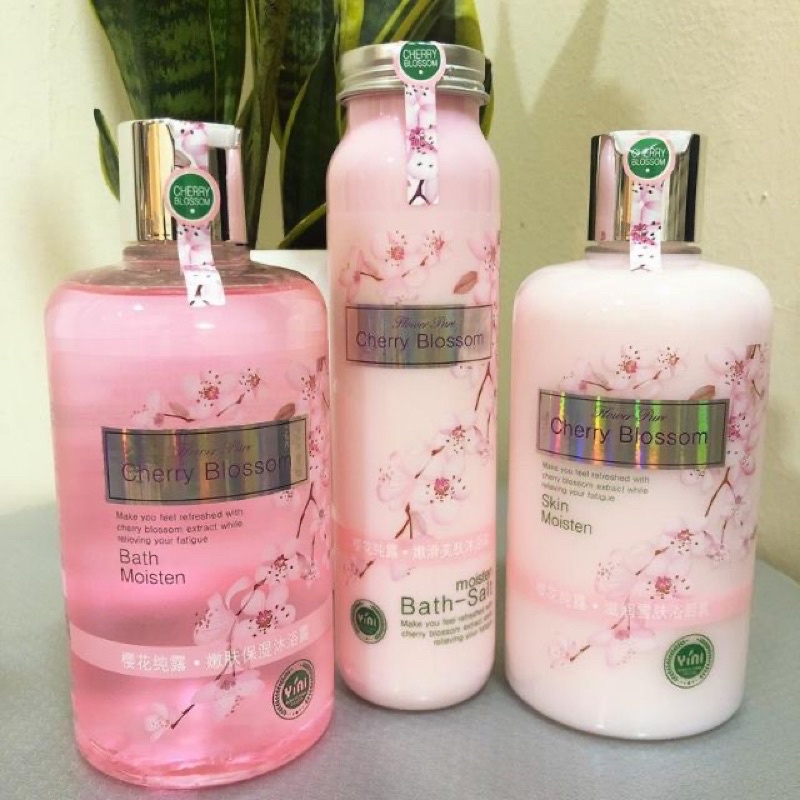 ORIGINAL {Ready Stock} Set mandian Cherry Blossom Bath Set 3in1 500 ml ...