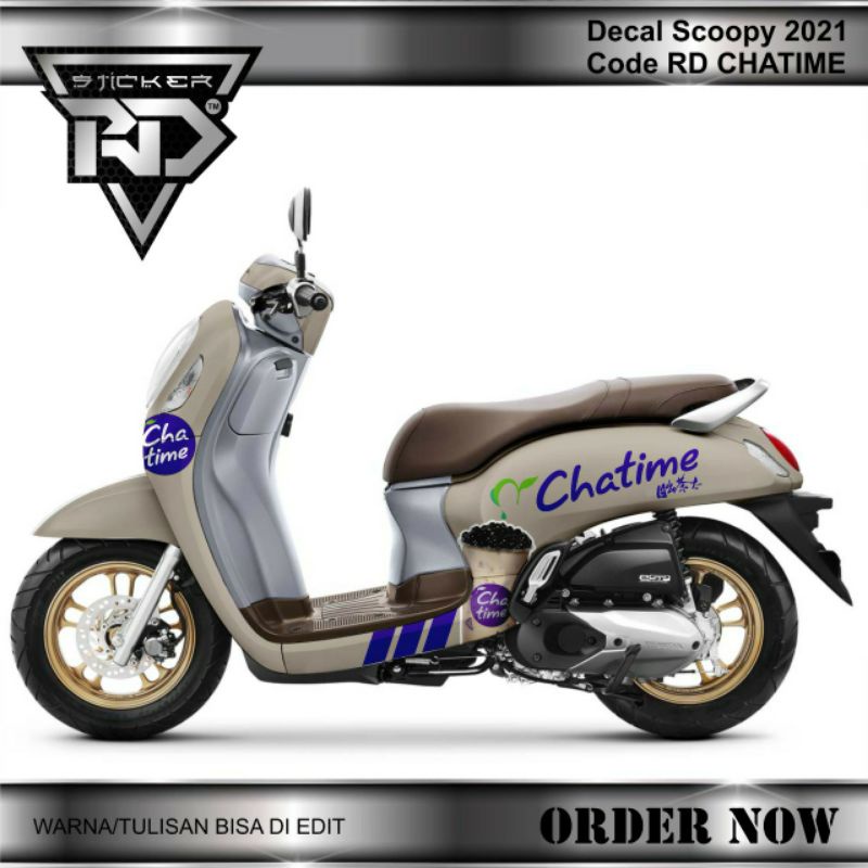 Scoopy 2021 chatime full body decal sticker | Shopee Malaysia