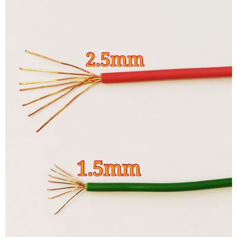[SIRIM] (x1 Meter) 100% Pure Copper Vtron PVC Cable 1.5mm/2.5mm Wire Cable | Shopee Malaysia
