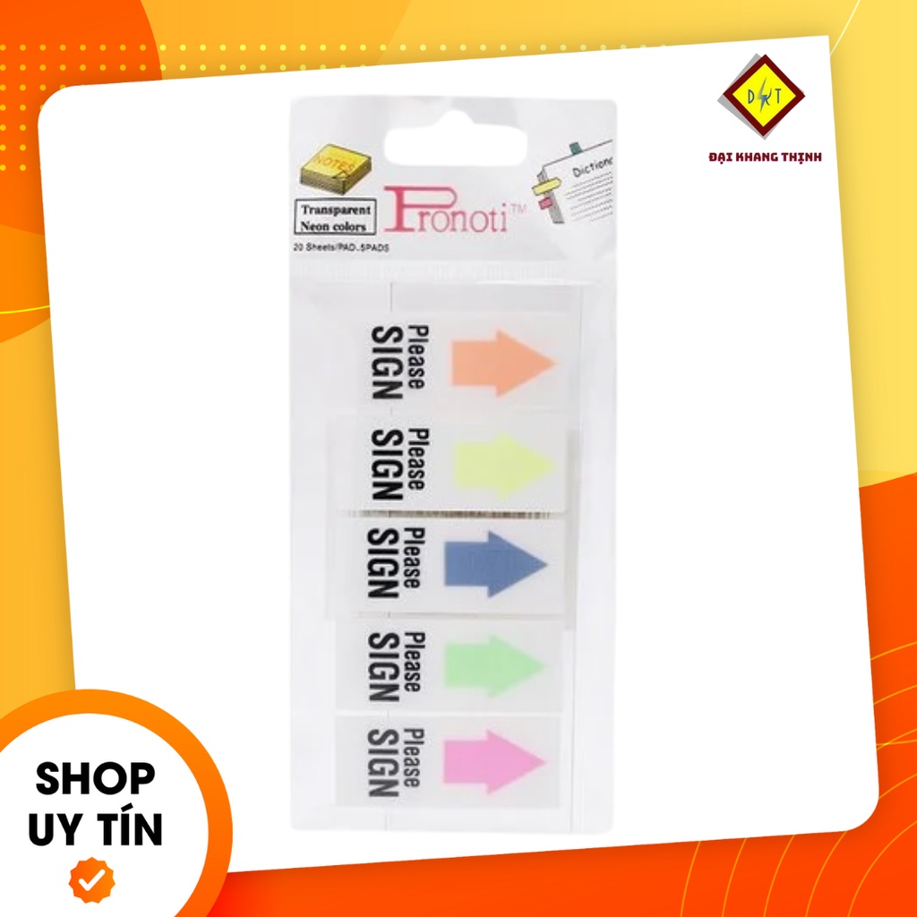 Please Sign Pronoti 5-color plastic note paper notes arrows for ...