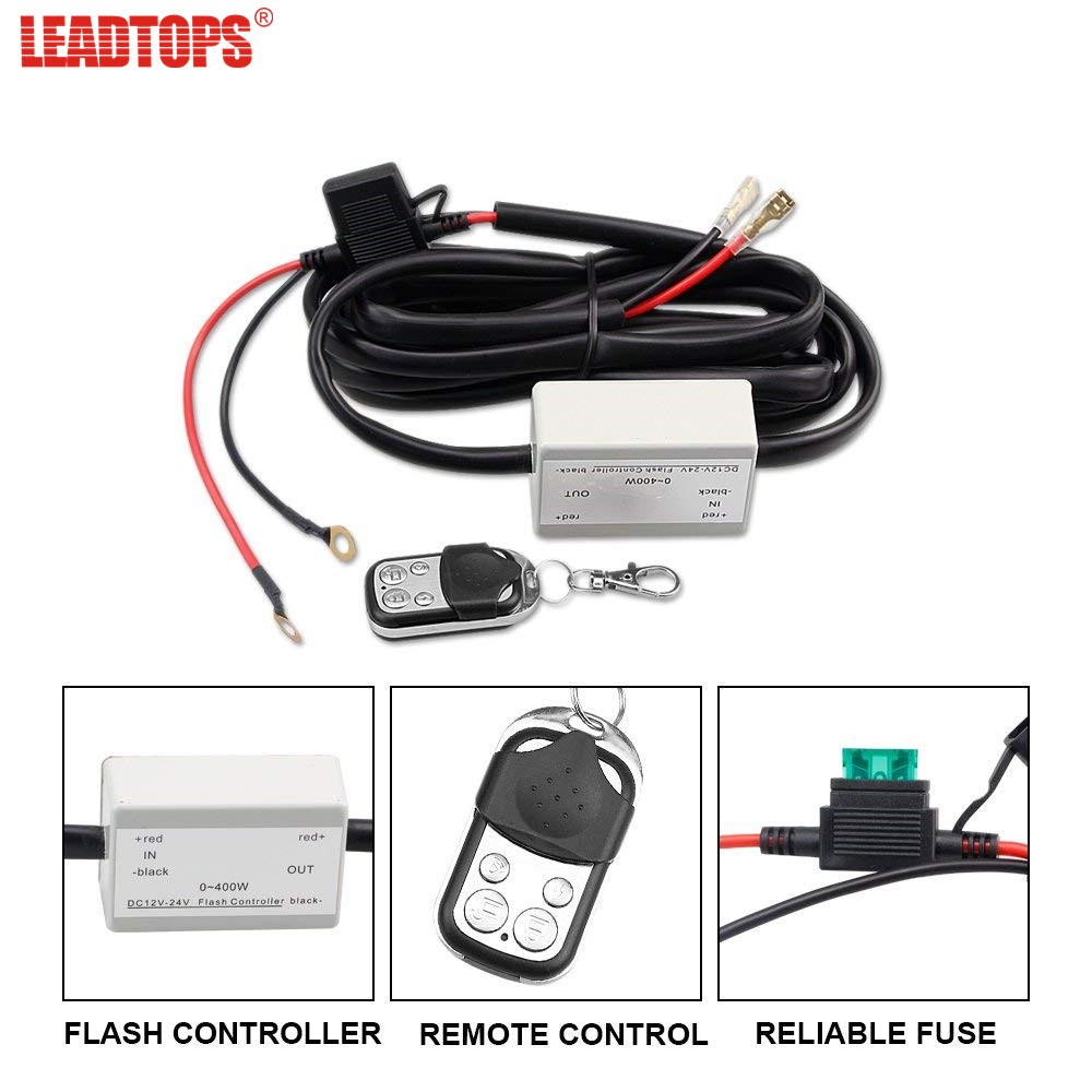 LEADTOPS Max Load Harness Relay ON-OFF-Strobe RF Wireless Remote ...