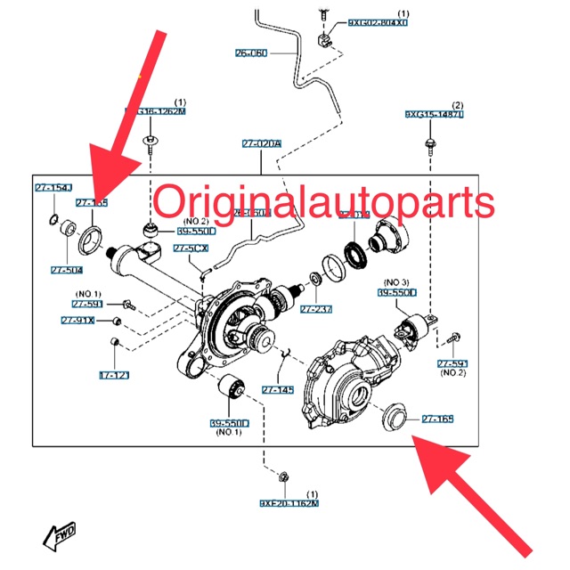 Ford Ranger T6 T7 2.2 3.2 Fr Driveshaft Oil Seal (ORI)(Thailand ...