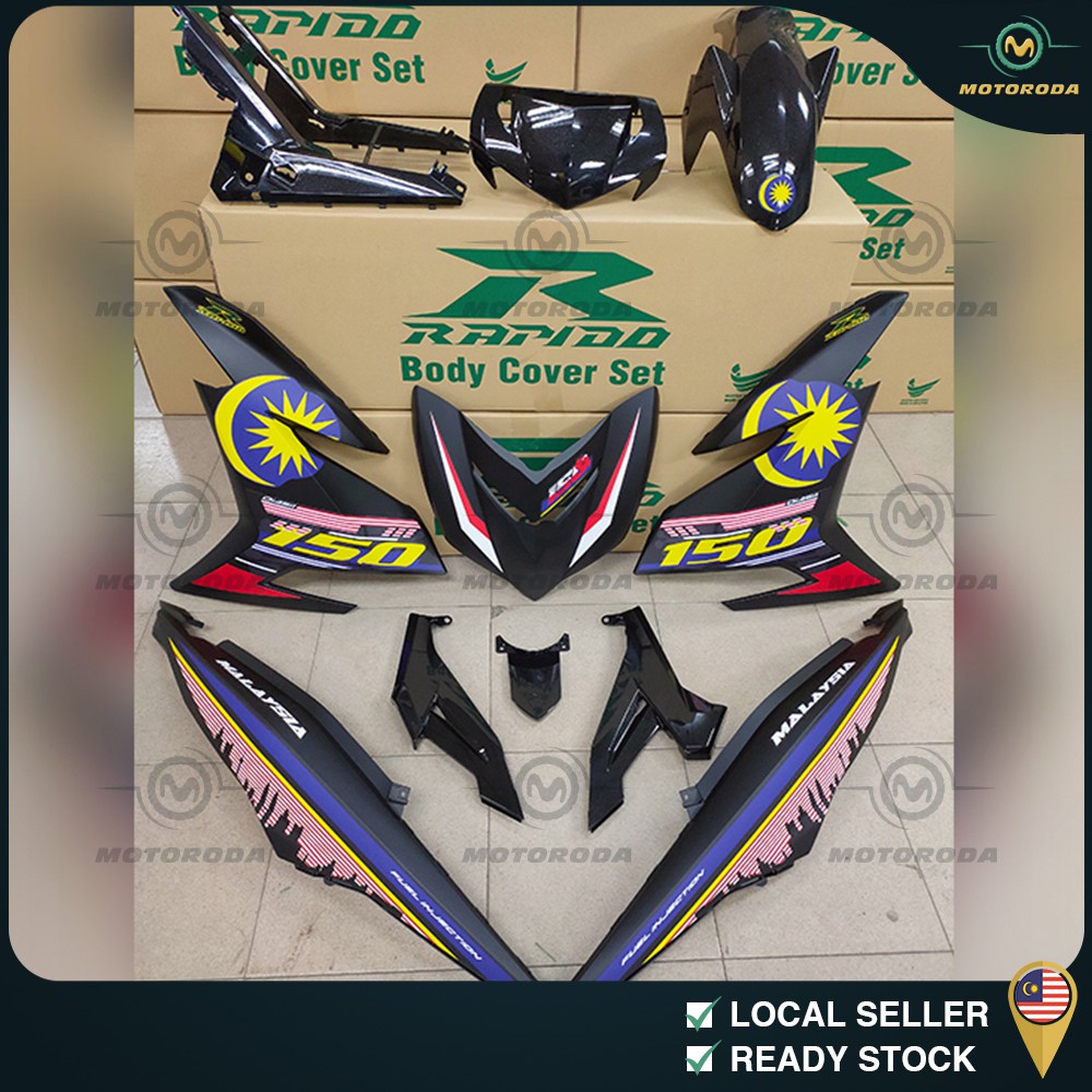Rapido Cover Set Assembly Y15ZR v1/V2 Malaysia Edition (Sticker Tanam) | Shopee Malaysia