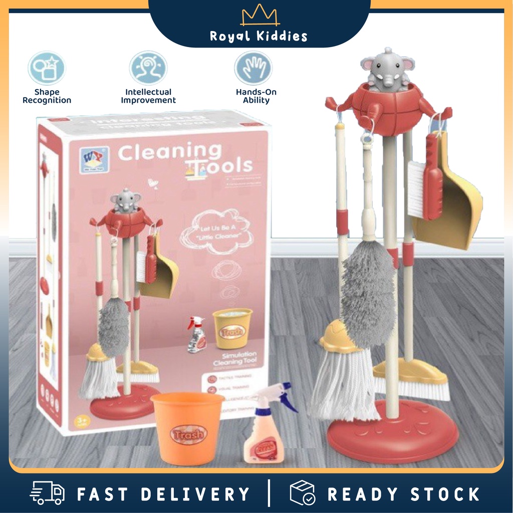 7pcs Kids Cleaning Tools Pretend Play Housekeeping Cleaning Kit Mop ...