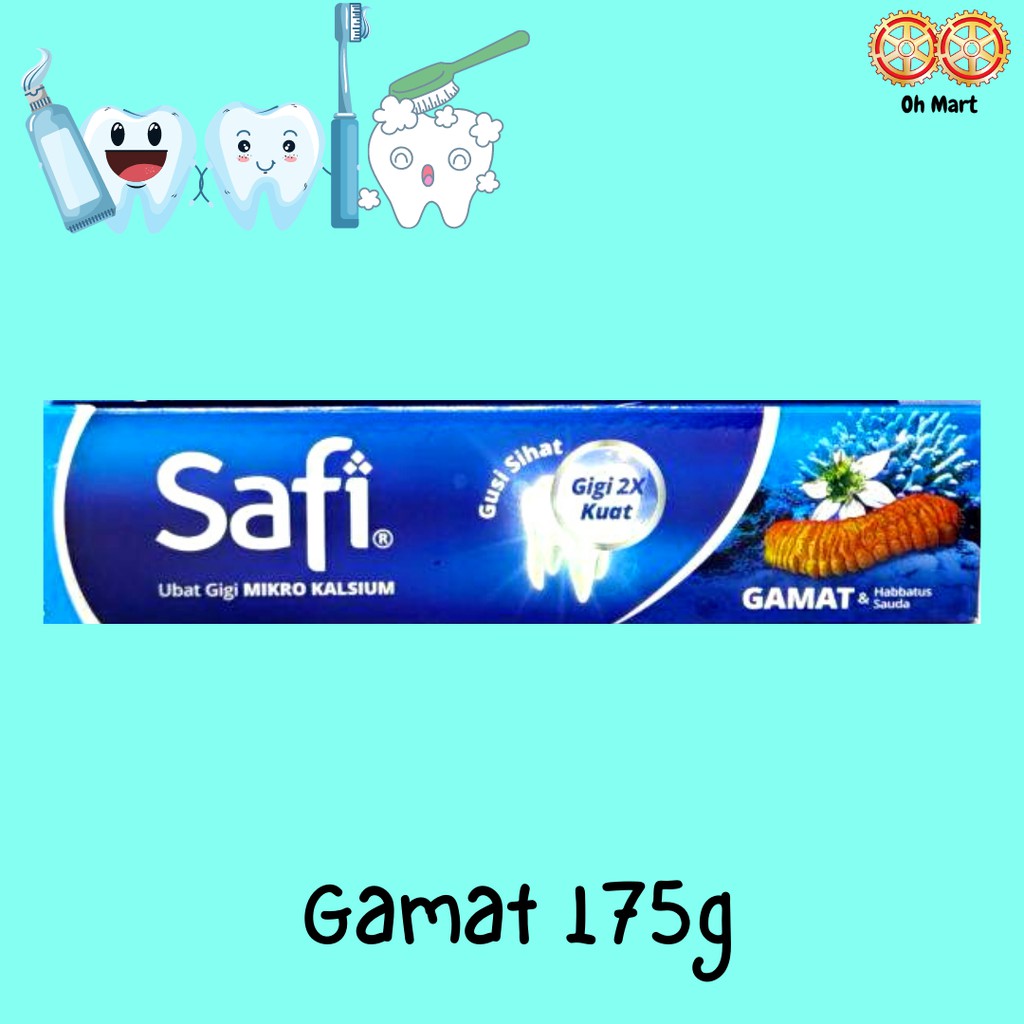 Safi Ubat Gigi Mikro Kalsium Kayu Sugi/ Double Mint/ Oren Herba/ Gamat ...