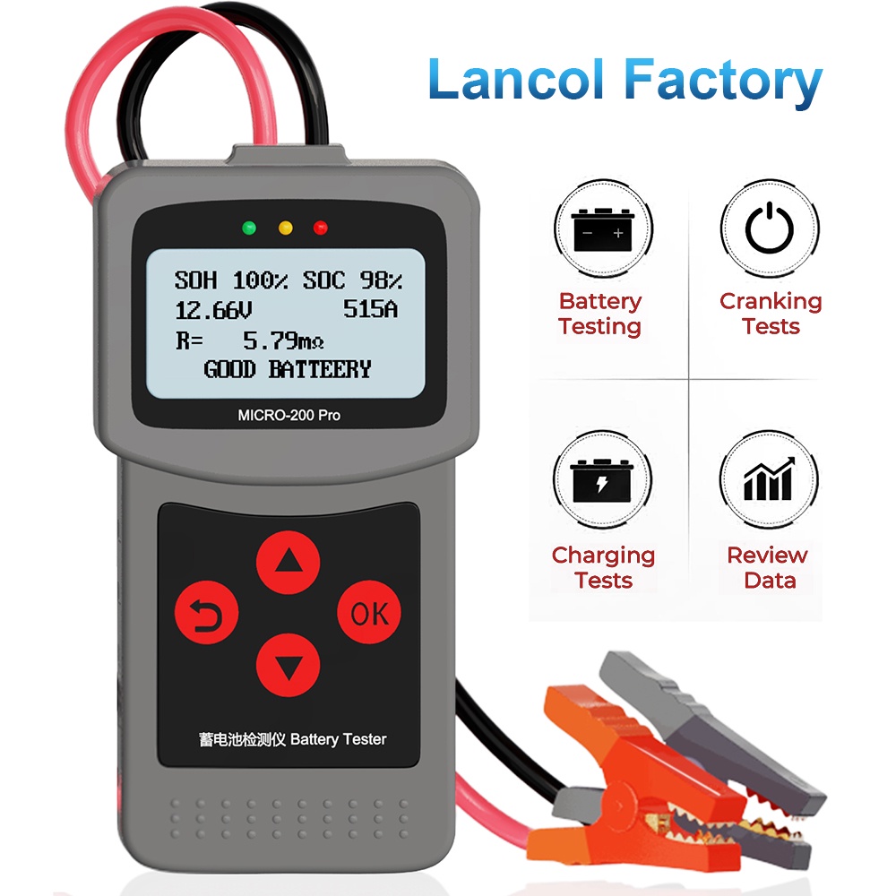 In Stocks Lancol Micro200Pro 12V Car Battery CCA Tester Battery Load ...