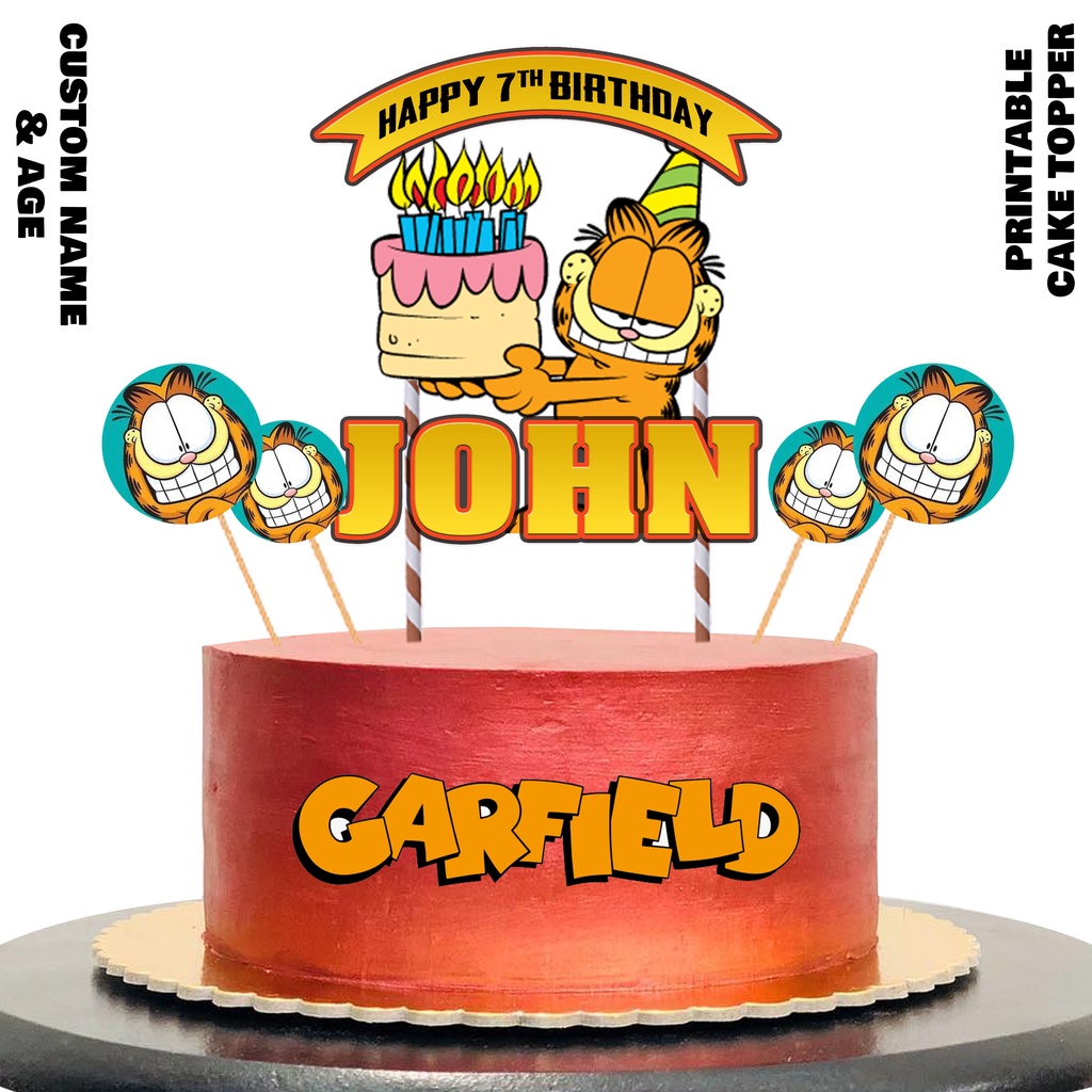 GARFIELD CAKE TOPPER | Shopee Malaysia