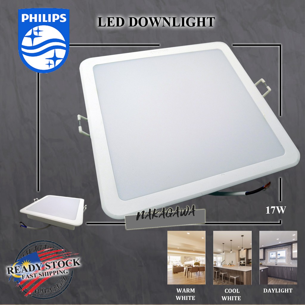 PHILIPS MESON LED DOWNLIGHT 17W 59467 SQUARE | Shopee Malaysia