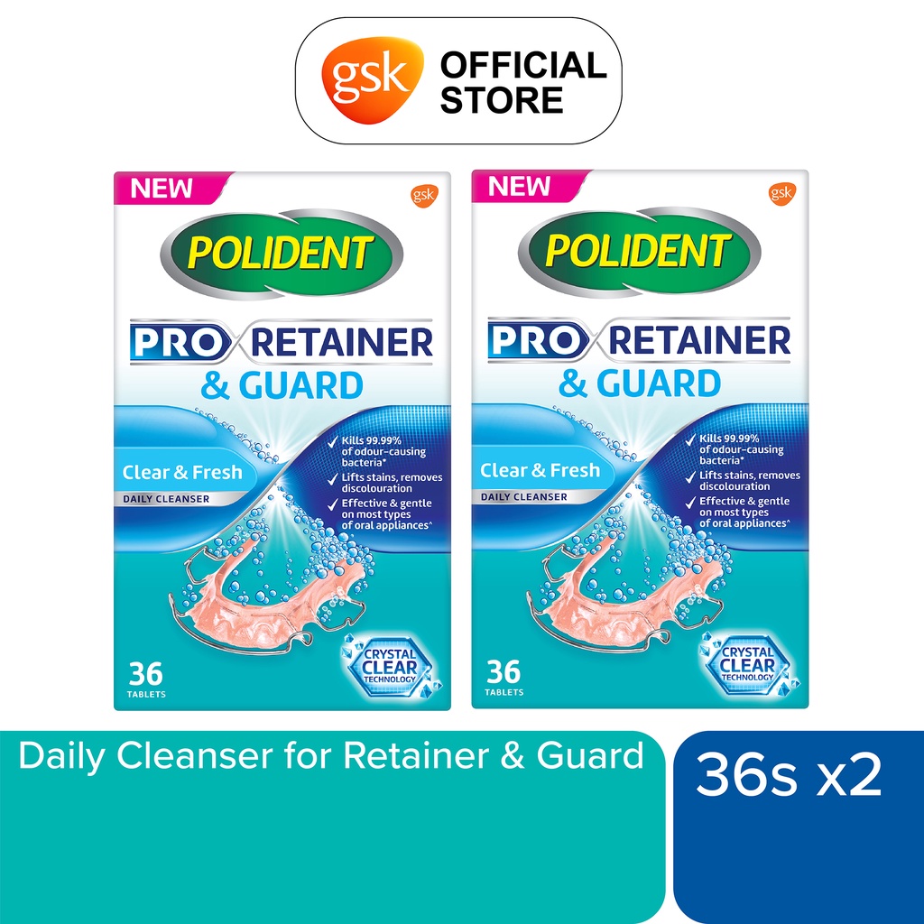 Polident Pro Retainer & Guard Cleanser, Kill Bacteria & Remove Stain ...