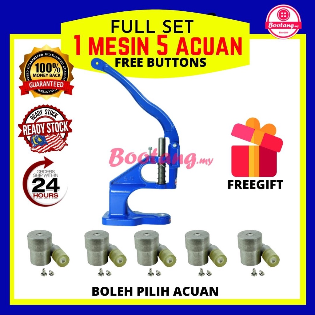 💥pakej 5 Acuan💥mesin Snap Hand Press Machine Snap Fasterner Manik Baju ...