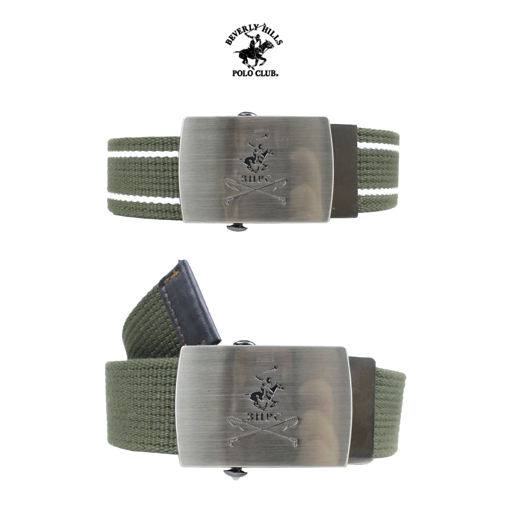 BHPC Beverly Hills Polo Club Canvas Belt Steel Buckle Reversible ...
