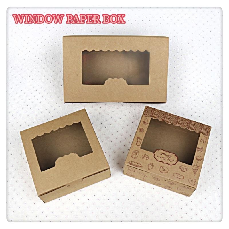 2/4/6 CAPACITY KRAFT WINDOW PAPER BOX/Kotak kertas | Shopee Malaysia