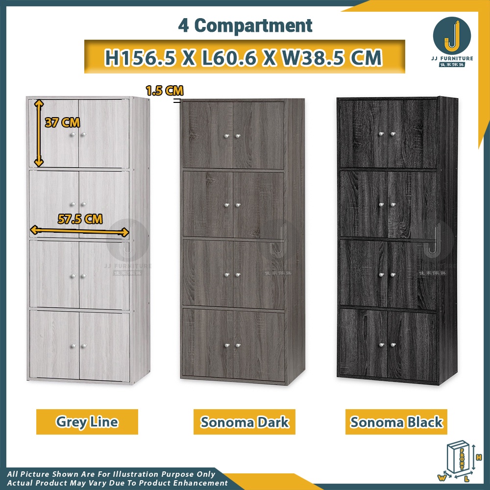 [JJ Furniture DIY] Suria Multilevel Closed Compartments File Cabinet ...
