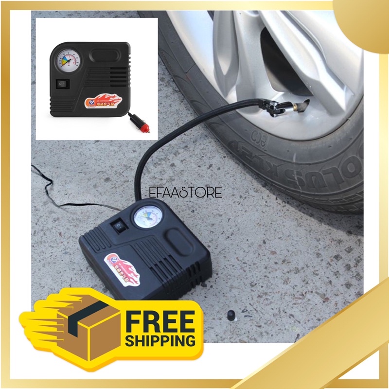 12V Mini Tire Infatable Air Pump Portable Car Electric Pump Air ...