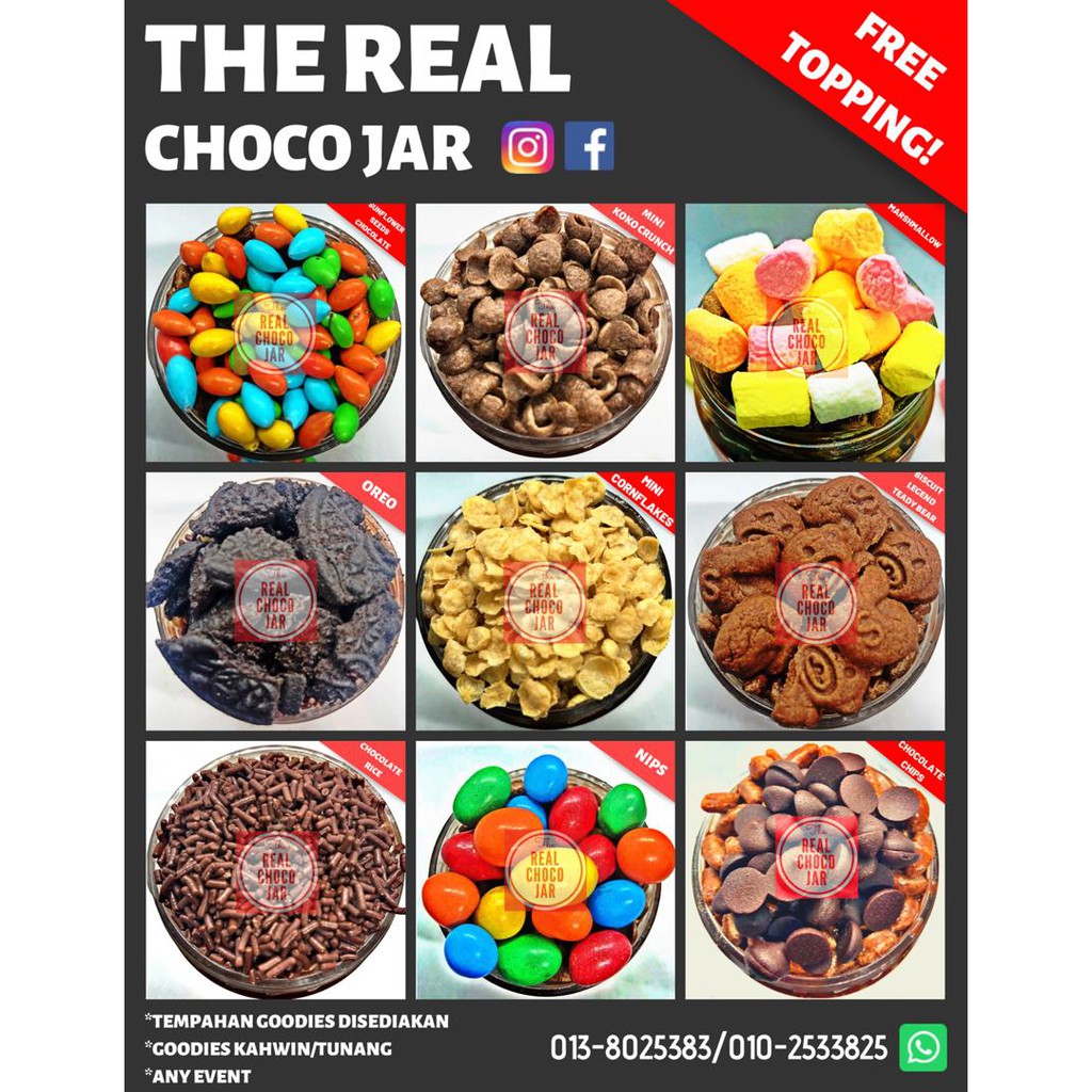 The Real Choco Jar (Topping Free) | Shopee Malaysia