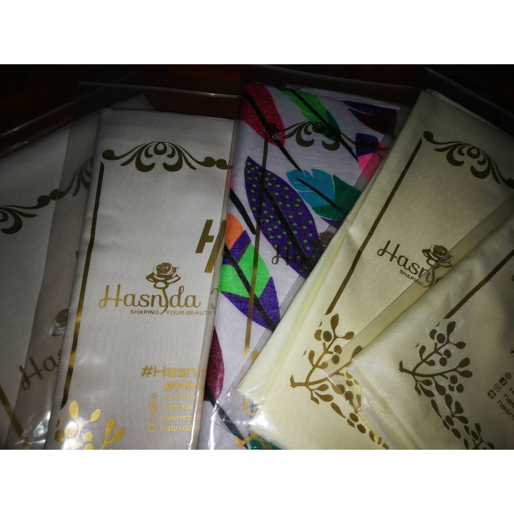 🔥 Plain Bawal Diamond 🧕 Hasnida Muzelan Brand White Colour Cotton ...