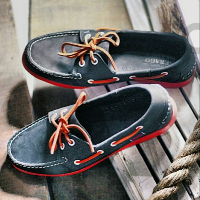 SEBAGO DOCKSIDES SHOES (DARK BLUE WITH RED) | Shopee Malaysia