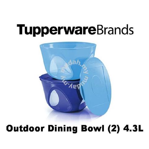 Tupperware Royale Blue Outdoor Dining Bowl 4.3L (2pcs) | Shopee Malaysia