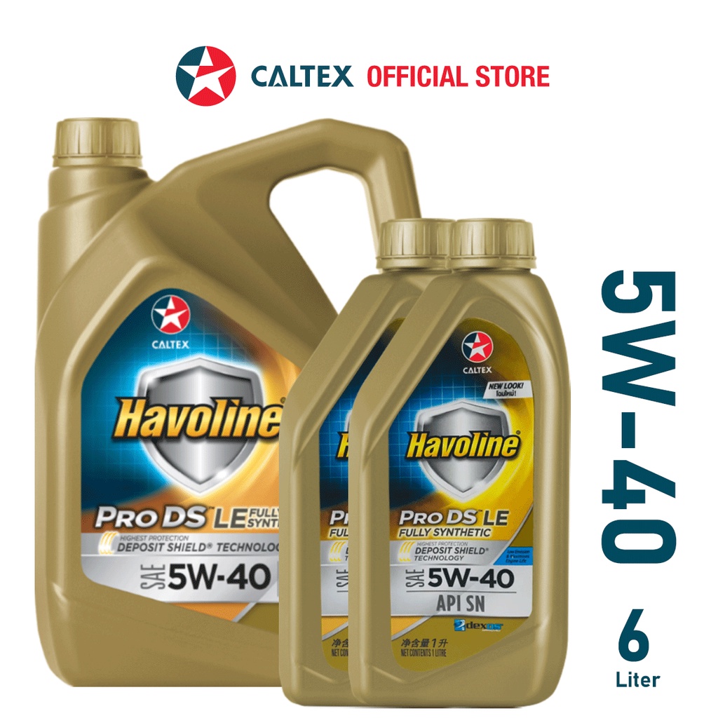 Caltex Havoline ProDs Fully Synthetic LE SAE 5W-40 Engine Oil (6 Liters ...