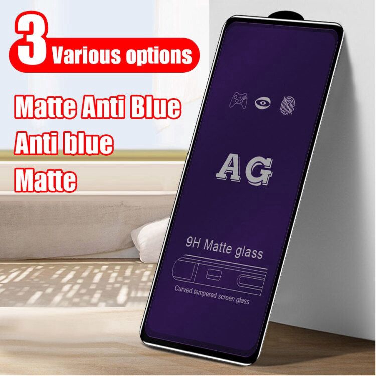 Matte Anti Blue Full Cover Tempered Glass Screen Protector xiaomi 8 9 ...