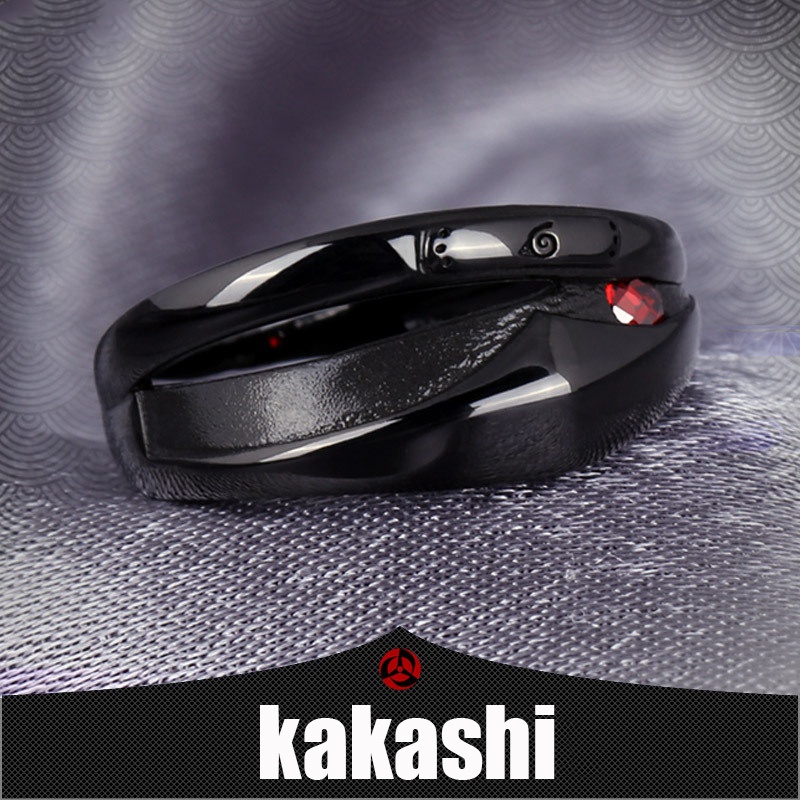 Anime Naruto Ring Kakashi Sharingan Metal Adjustable Ring Halloween ...