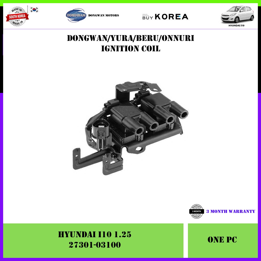Hyundai I10 1.25 Korea Aftermarket Ignition Coil 1pc (27301-03100 ...