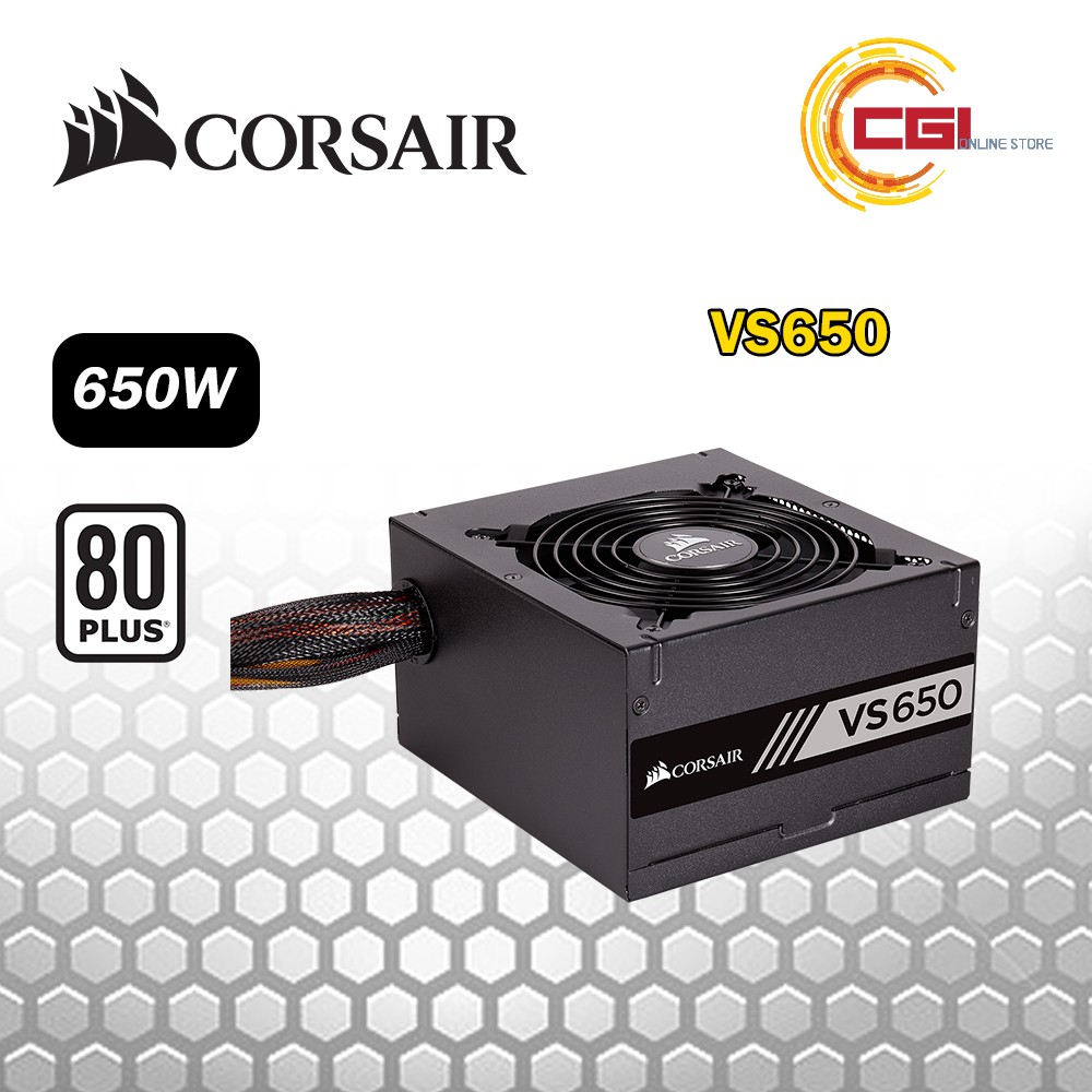 Corsair VS650 650W 80PLUS White Certified PSU (CP-9020172-UK) | Shopee ...