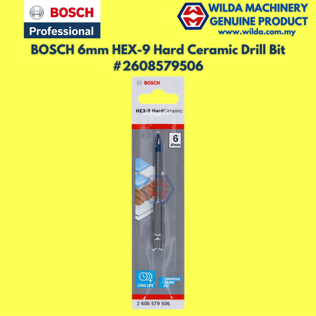 BOSCH 6mm HEX-9 Hard Ceramic Drill Bit #2608579506 | Shopee Malaysia