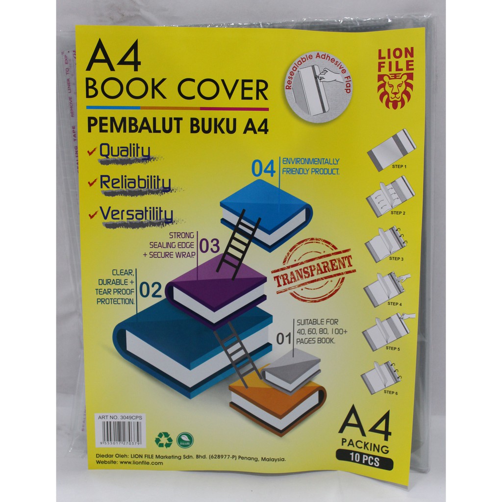 Lion File Transparent / Emboss A4 Book Cover 10pcs | Shopee Malaysia