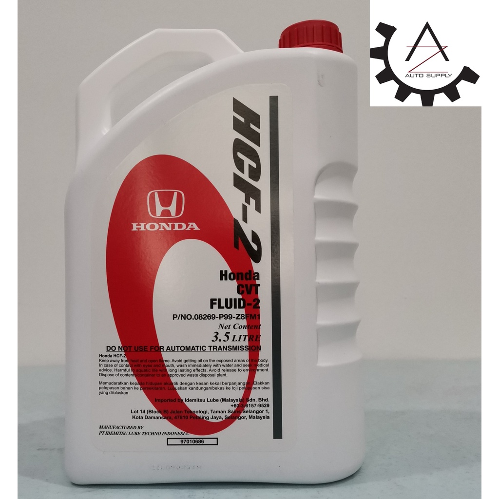 Honda HCF2 HCF-2 CVT Transmission Fluid -2 3.5L (Original) | Shopee ...