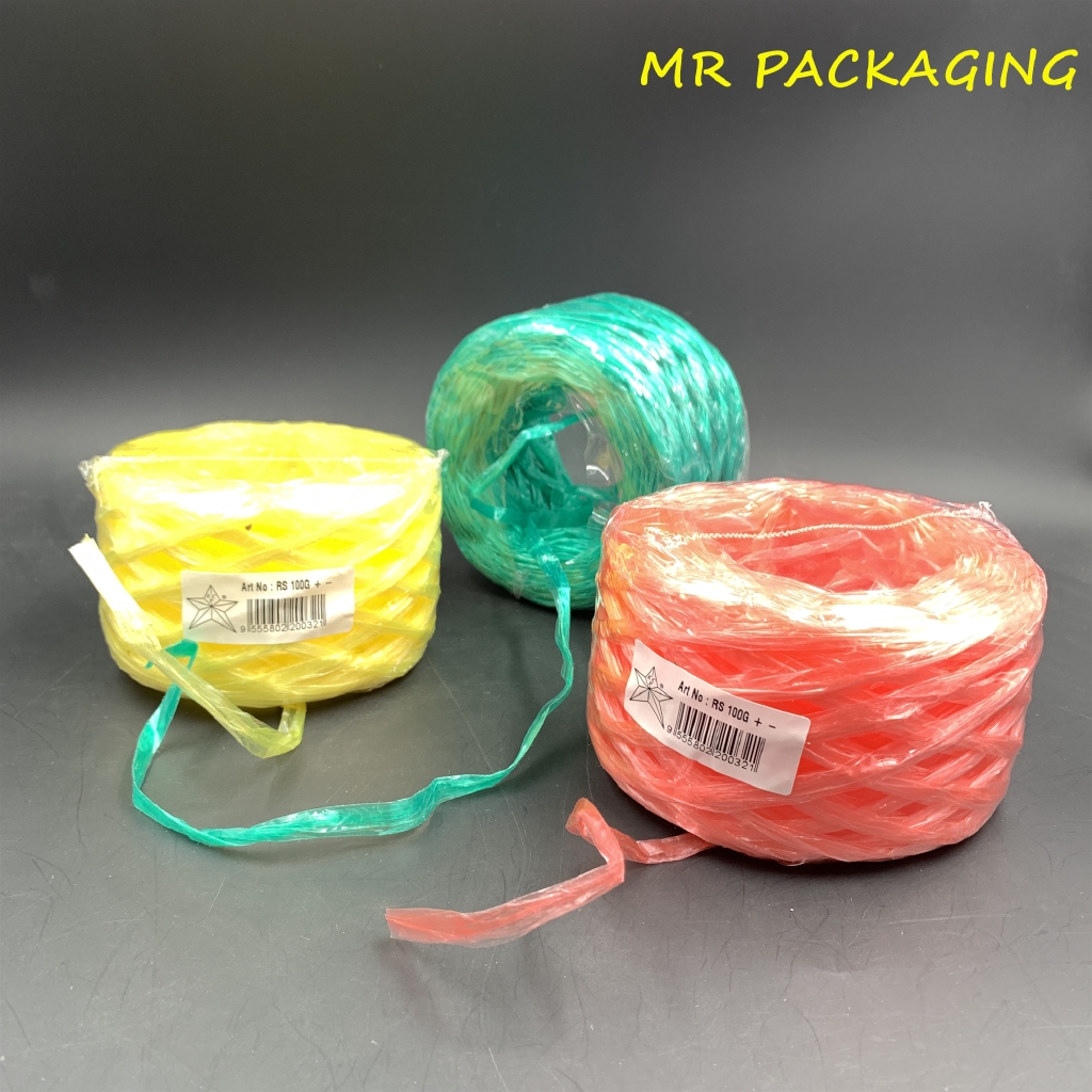 Premium Plastic Rafia String [ 100gm ] - Rope / Tali Rafia Plastik ...