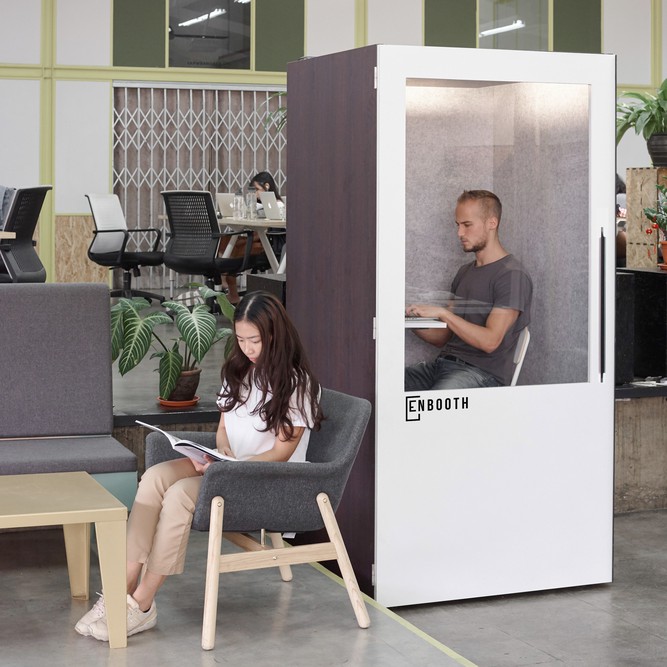 ENBOOTH Office Productivity Work Pod Phone Booth With Built-In ...