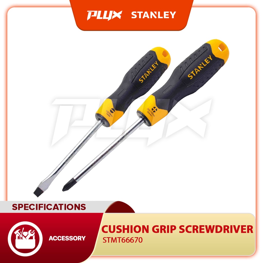 STANLEY STMT66670 Stanley 2pc Cushion Grip Screwdriver Set | Shopee ...