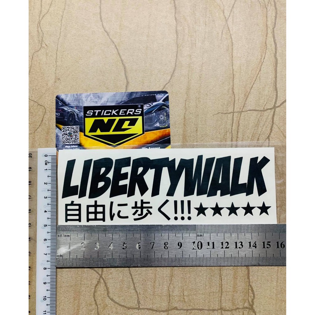 LIBERTYWALK JDM, STICKER 15CM X 4.5 CM #FREE LOGO ncsticker | Shopee ...