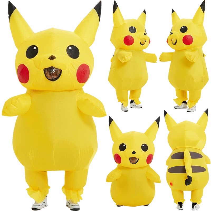 Pikachu Cosplay Inflatable Clothes Cartoon Halloween Fancy Dress Dress ...