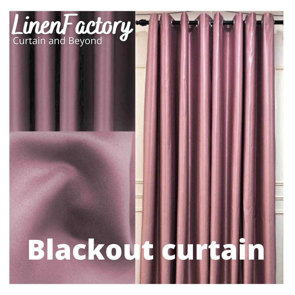 DUSTY PINK VIVID 80% Semi Blackout material, Bedroom Window Curtain ...