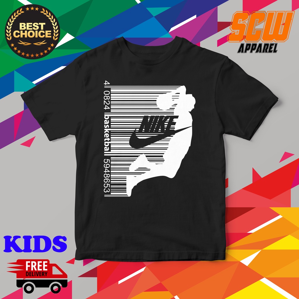 KIDS PREMIUM NIKE JORDAN BARCODE VIRAL TSHIRT DESIGN 5 HIGH QUALITY ...