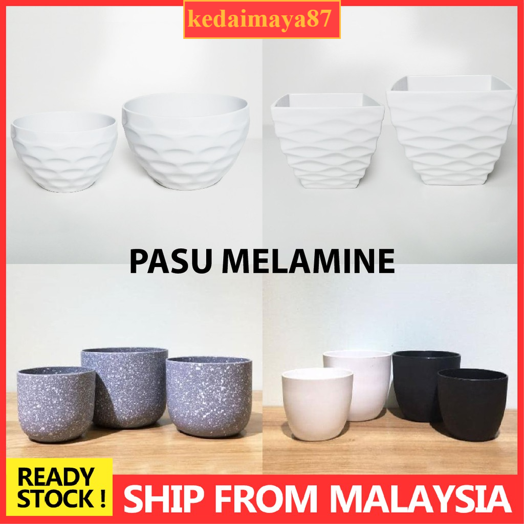 [ READY STOCK ]🌻🌼🌷 Pasu Melamine Flower Pot Vase Pelbagai Size Pasu ...