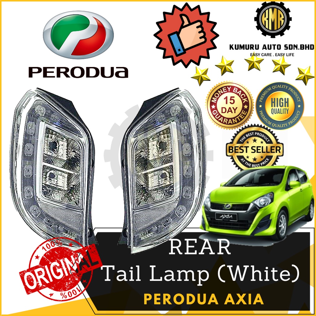 (1@pc) WHITE Original Rear Tail Lamp Perodua Axia 2014-2022 | Shopee ...