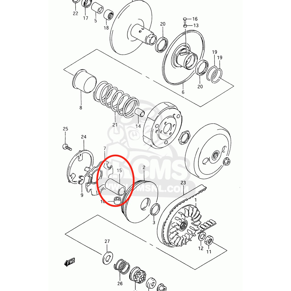 SUZUKI VS125 PULLEY PIN PILLY PIN ( 21125 - 20E00 ) | Shopee Malaysia