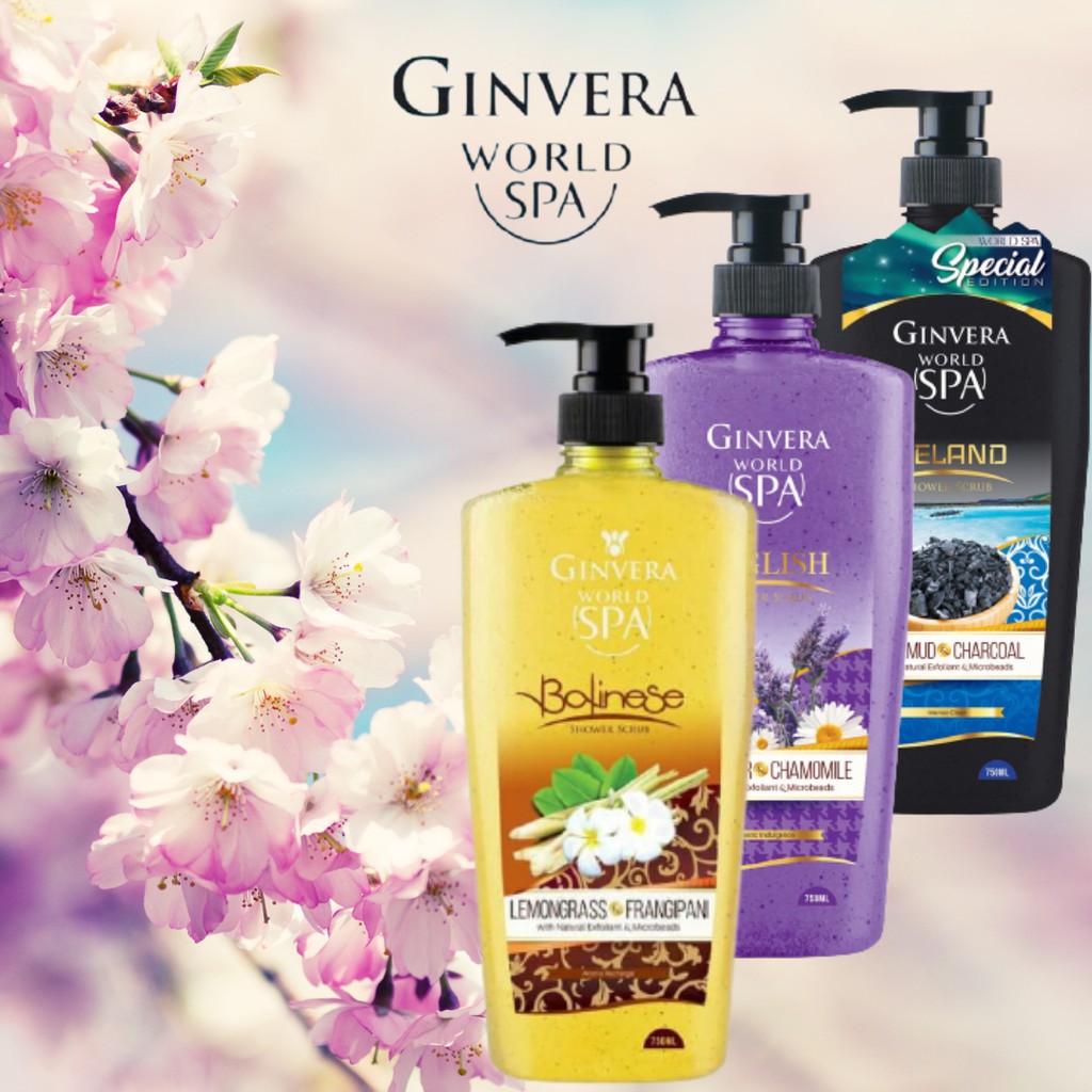 💥READYSTOCK💥 GINVERA World Spa Shower Scrub Pump Bottle All Variant 750 ...