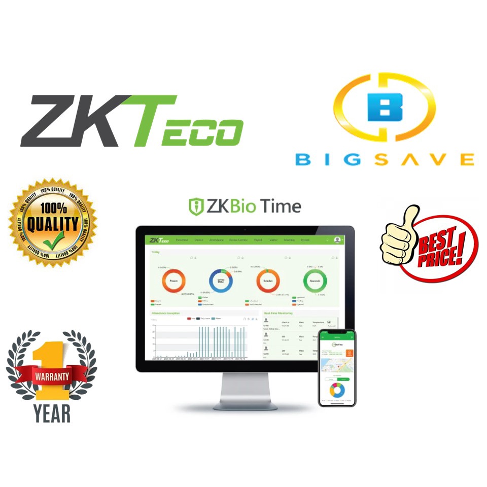 ZKBIOTIME9.0 LICENSE WEB-BASED MULTI-LOCATION TIME & ATTENDANCE ...