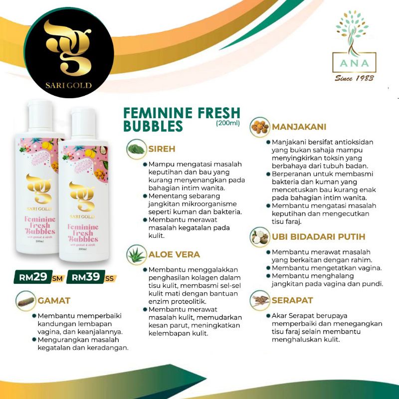 Feminine Wash Sari Gamat Gold 200 ml (Ready Stock) | Shopee Malaysia