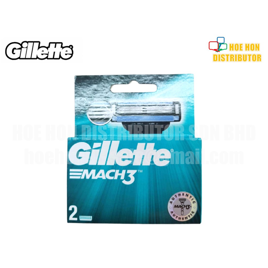 Gillette Mach 3 / Mach3 Classic Regular 2 pcs Refill Cartridges Blades ...