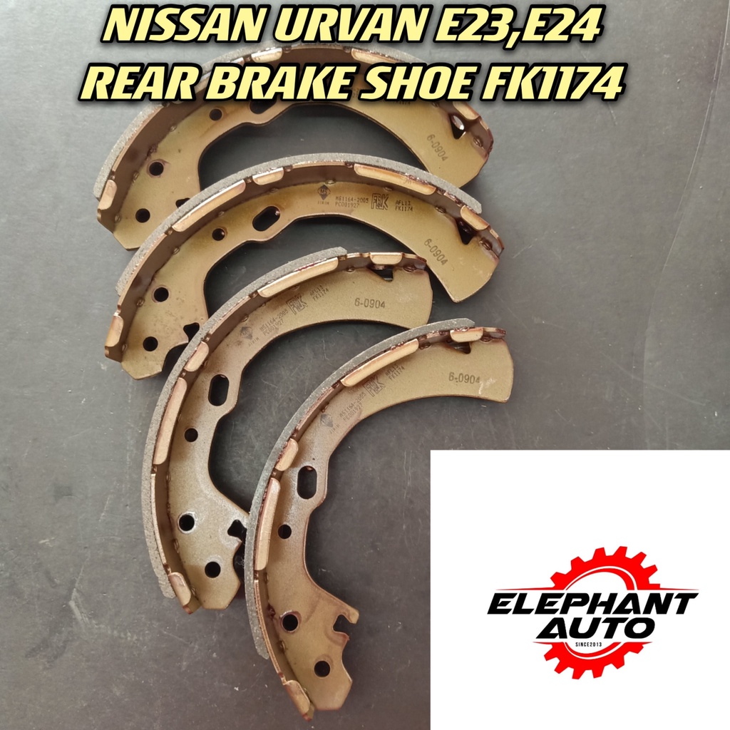 NISSAN URVAN E23,E24,E25 REAR BRAKE SHOE FK1174 | Shopee Malaysia