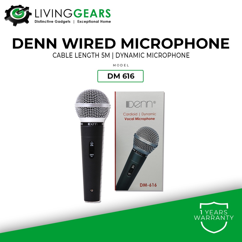 Denn Wired Dynamic Microphone DM 399/DM 616/Sappido MIC 01/ FlipGear ...
