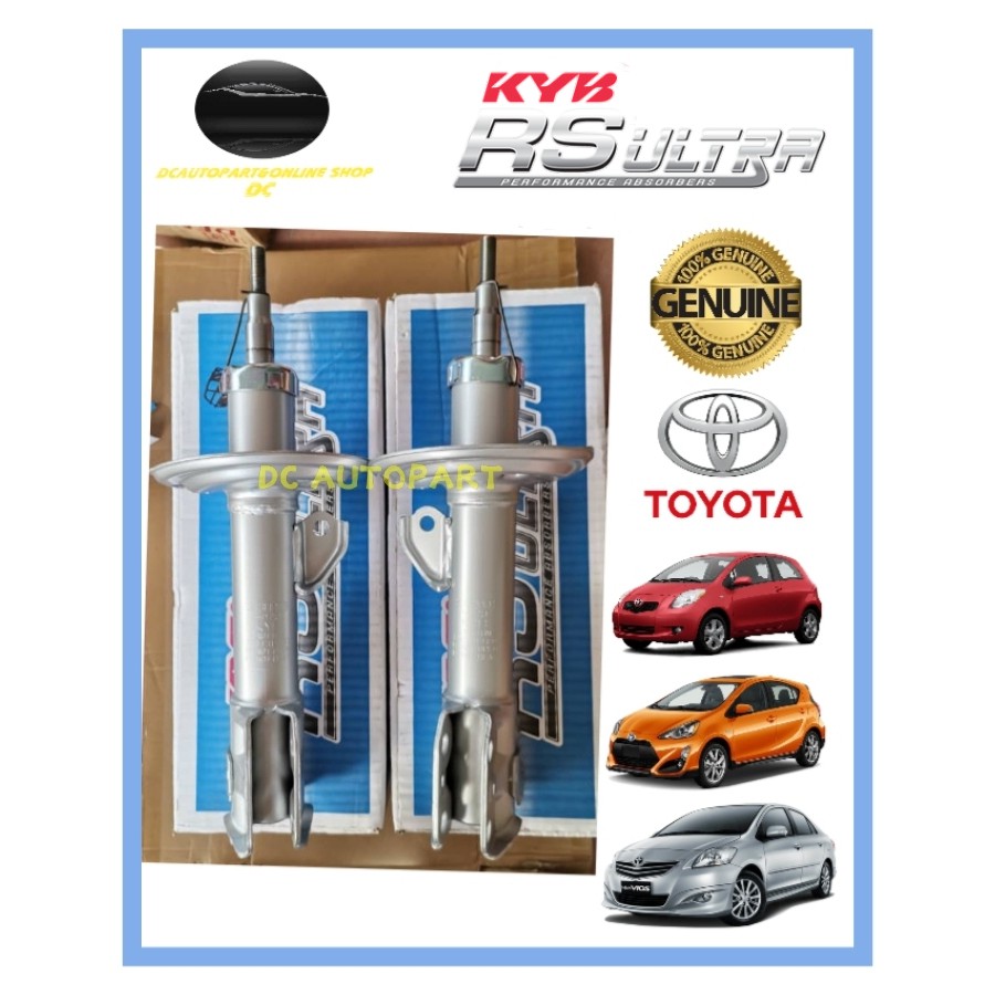 ORIGINAL KAYABA TOYOTA VIOS NCP93 YARIS PRIUS C 2008-2013 KYB ULTRA RS SHOCK ABSORBER FRONT ...