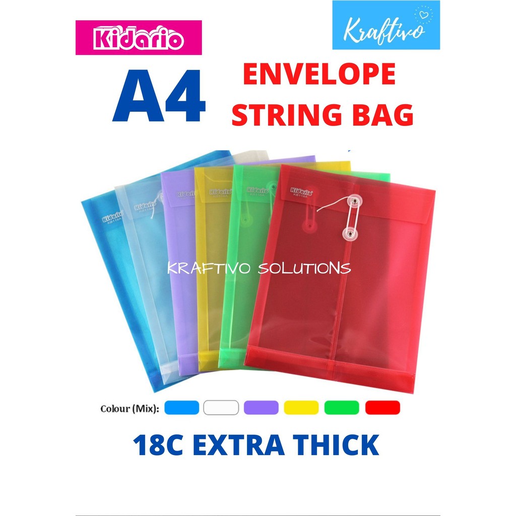 [ KB-118A ] A4 KIDARIO STRING FOLDER / A4 STRING ENVELOPE FILE / A4 ...