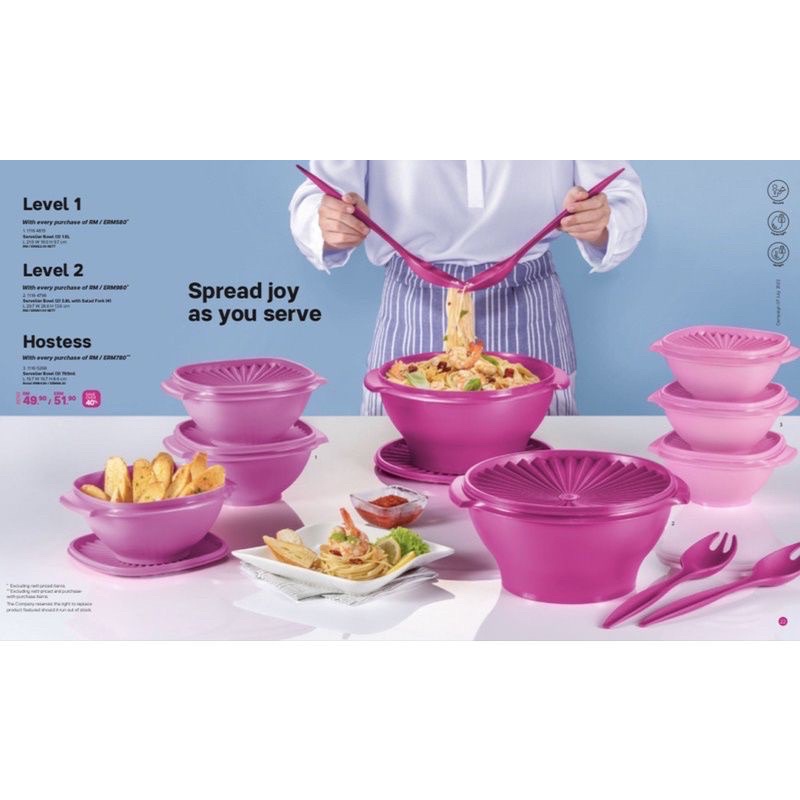 Tupperware Full Set Servelier Bowl | Shopee Malaysia