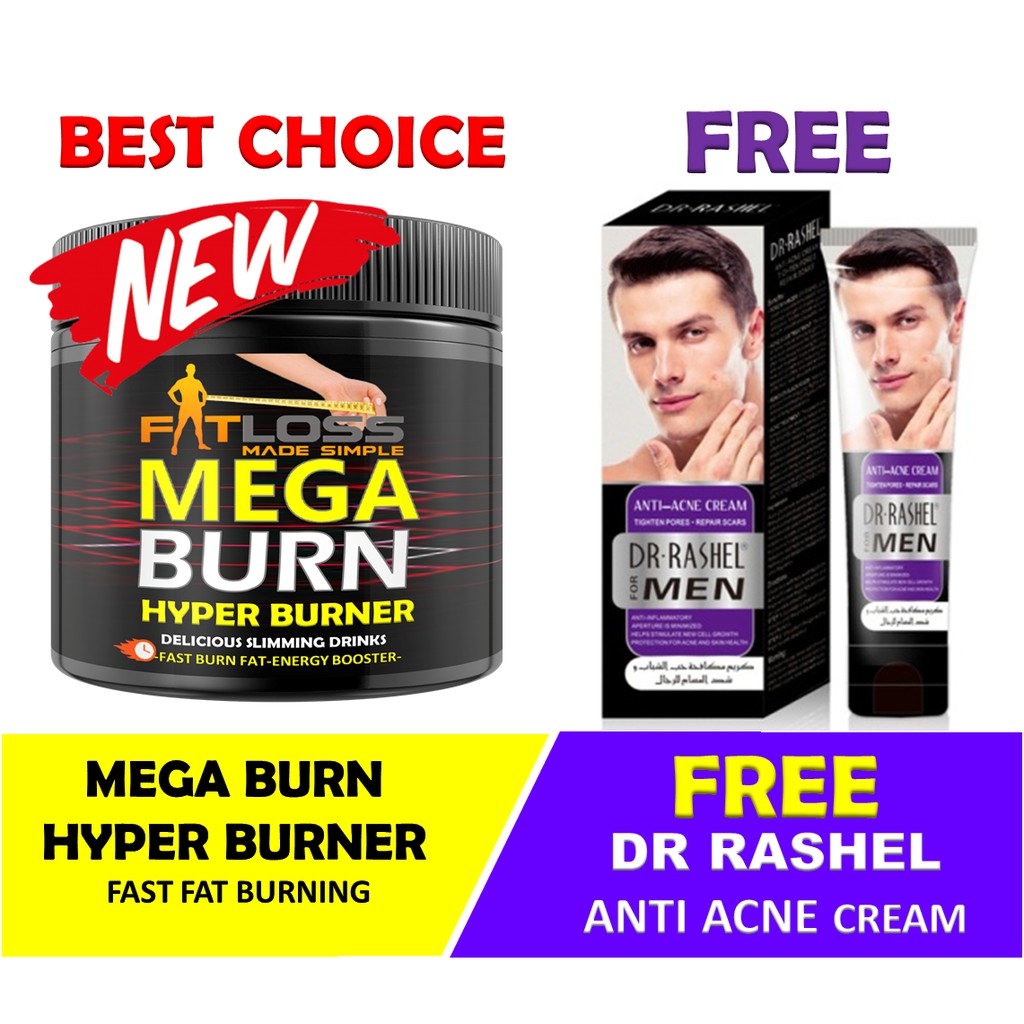 [NEW PACK] FAT BURNER MEGA BURN with Extra Free Gift ( NEW PACKAGING ...